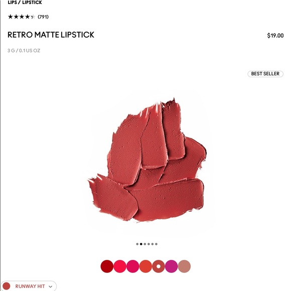 MAC Cosmetics | Makeup | Mac Lipstick Retro Matte Runway Hit | Poshmark